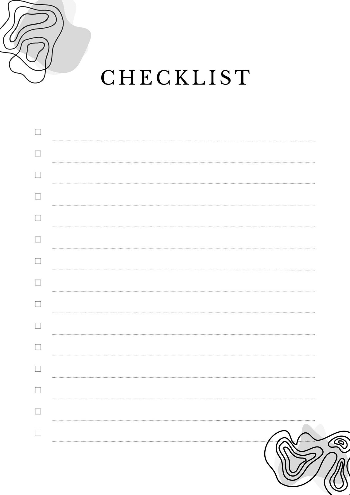 Printable Checklist, To-do List, Simple Checklist Template, Instant PDF ...