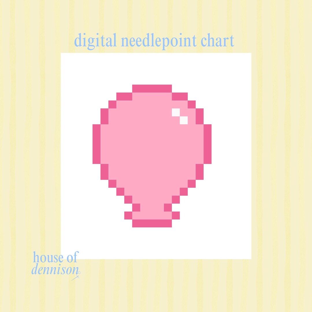 Lucky Charms Needlepoint Chart | Pink Balloon | Immediate Digital ...