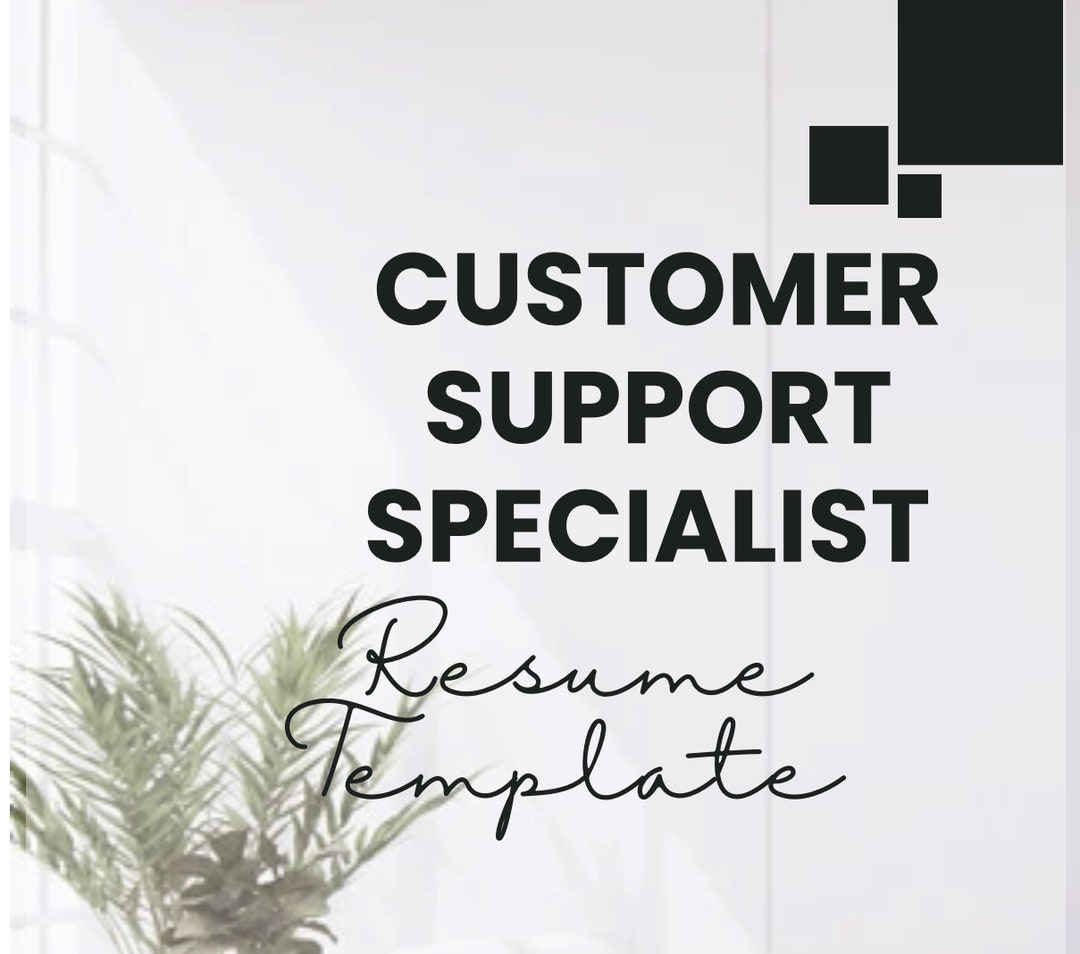 Professional Resume Template | Customer Support Specialist Resume and ...
