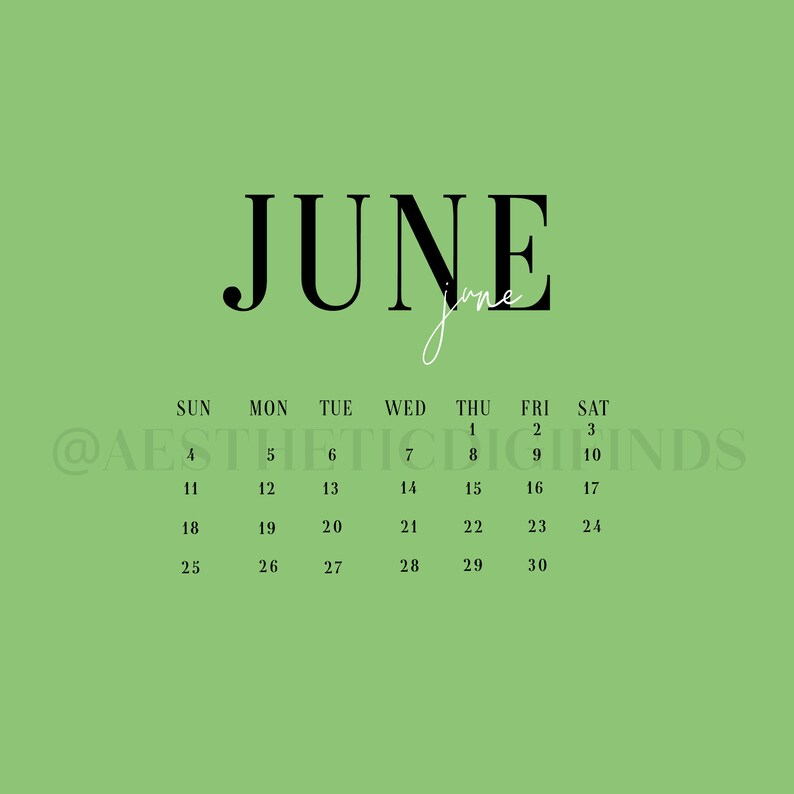 Custom June Aesthetic, Minimalistic, Modern Desktop Wallpaper, Macbook ...