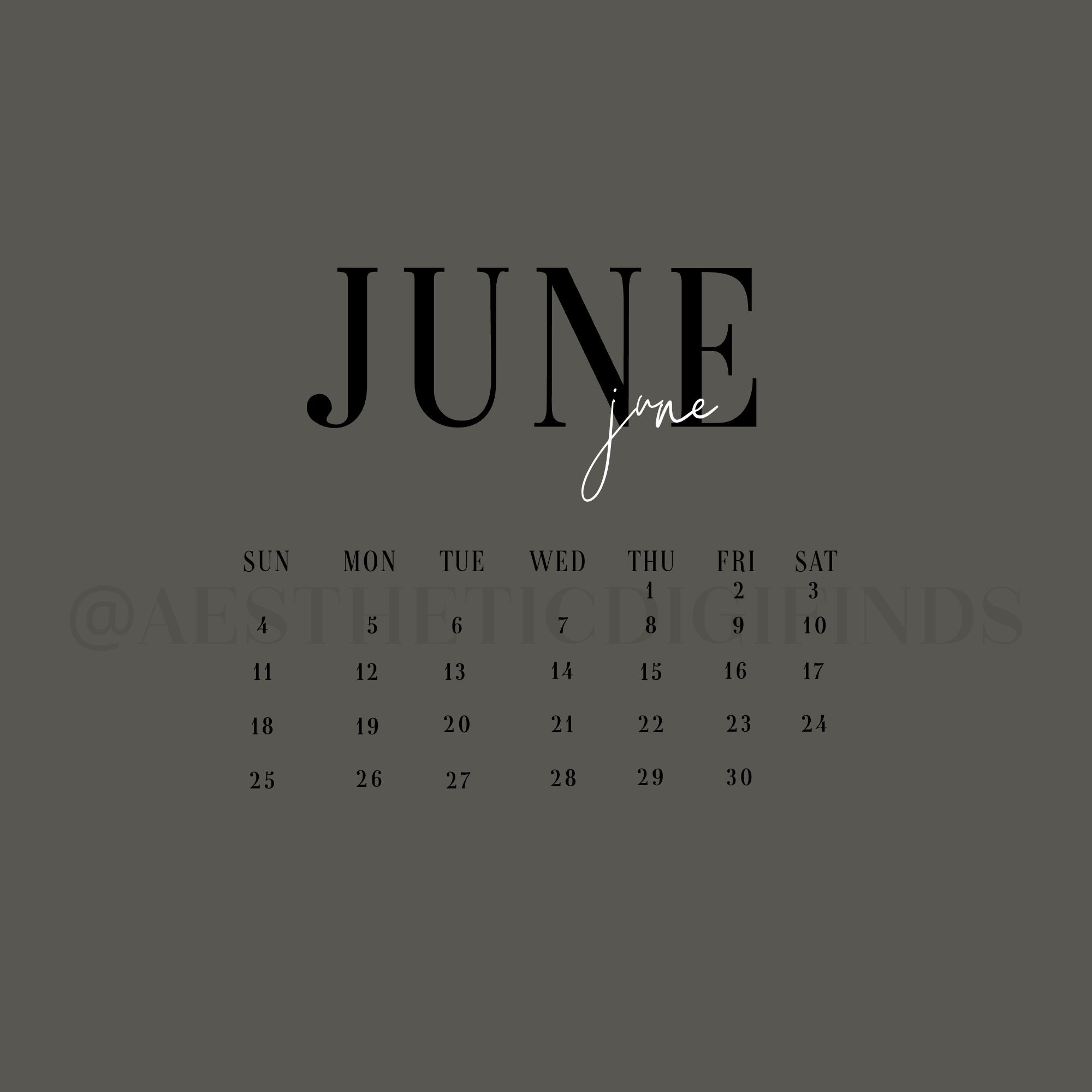 Custom June Aesthetic, Minimalistic, Modern Desktop Wallpaper, Macbook ...