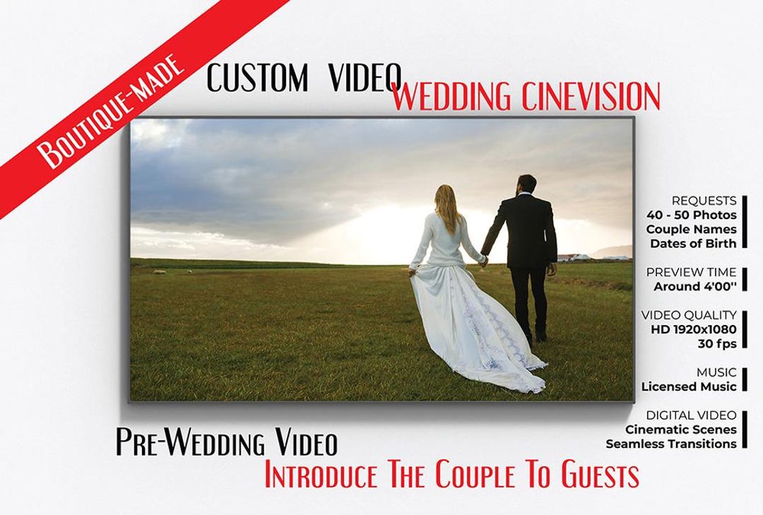 Personalized Wedding Photo Slideshow Video: Couple's Love Story ...