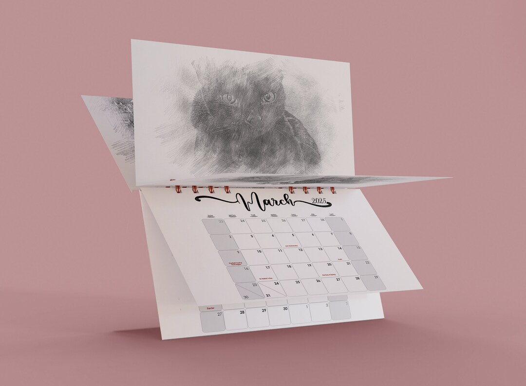 Digital Custom Monthly Flip Calendar 2025 | 11x 8.5” | Personalized ...