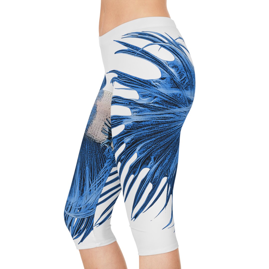 Betta Fish Capri Leggings: Women's Yoga Pants, Artistic Animal Print - Etsy
