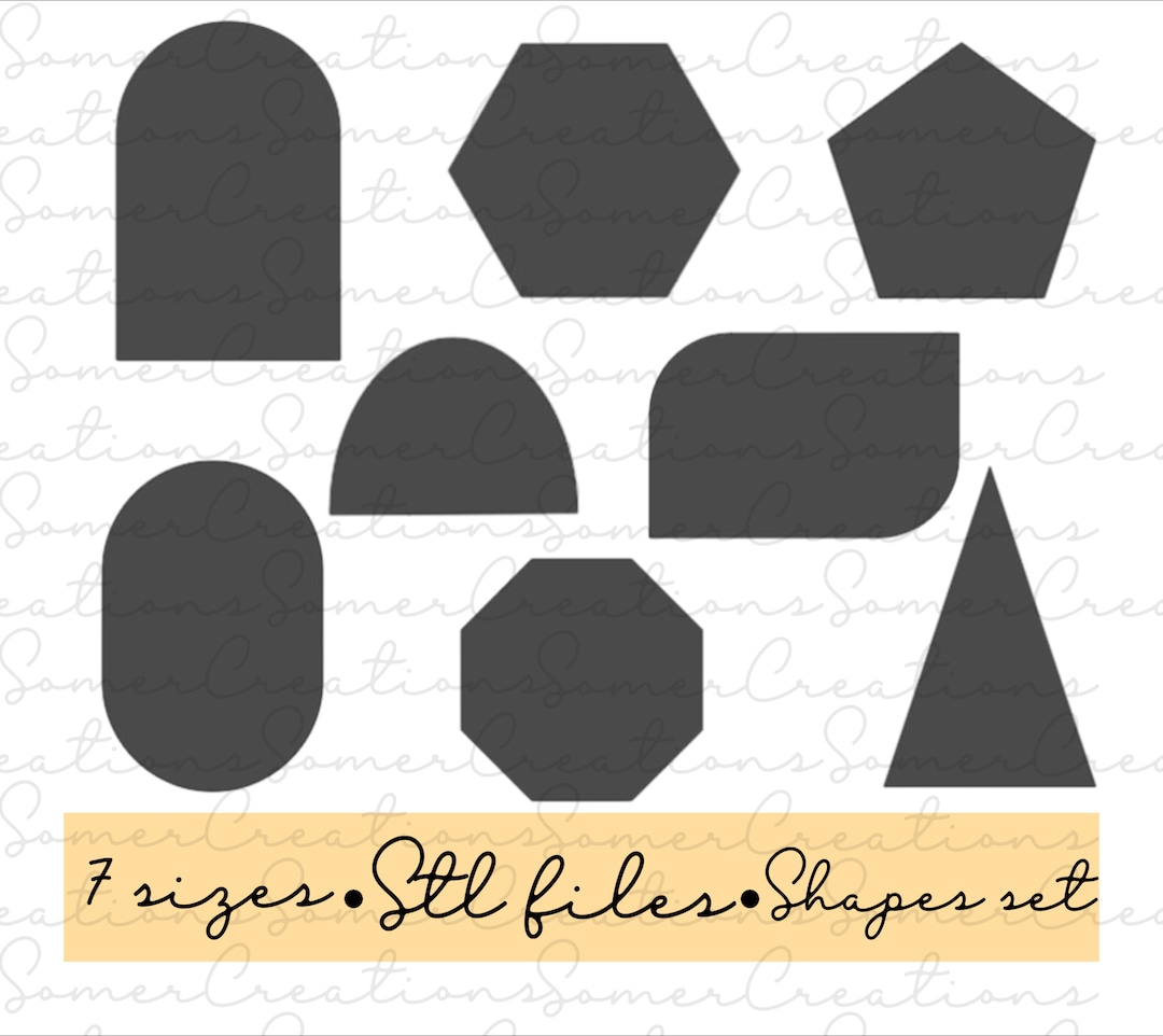 Unique Shapes Cookie Cutter Set .STL Custom FILES ONLY for 3d Printer ...