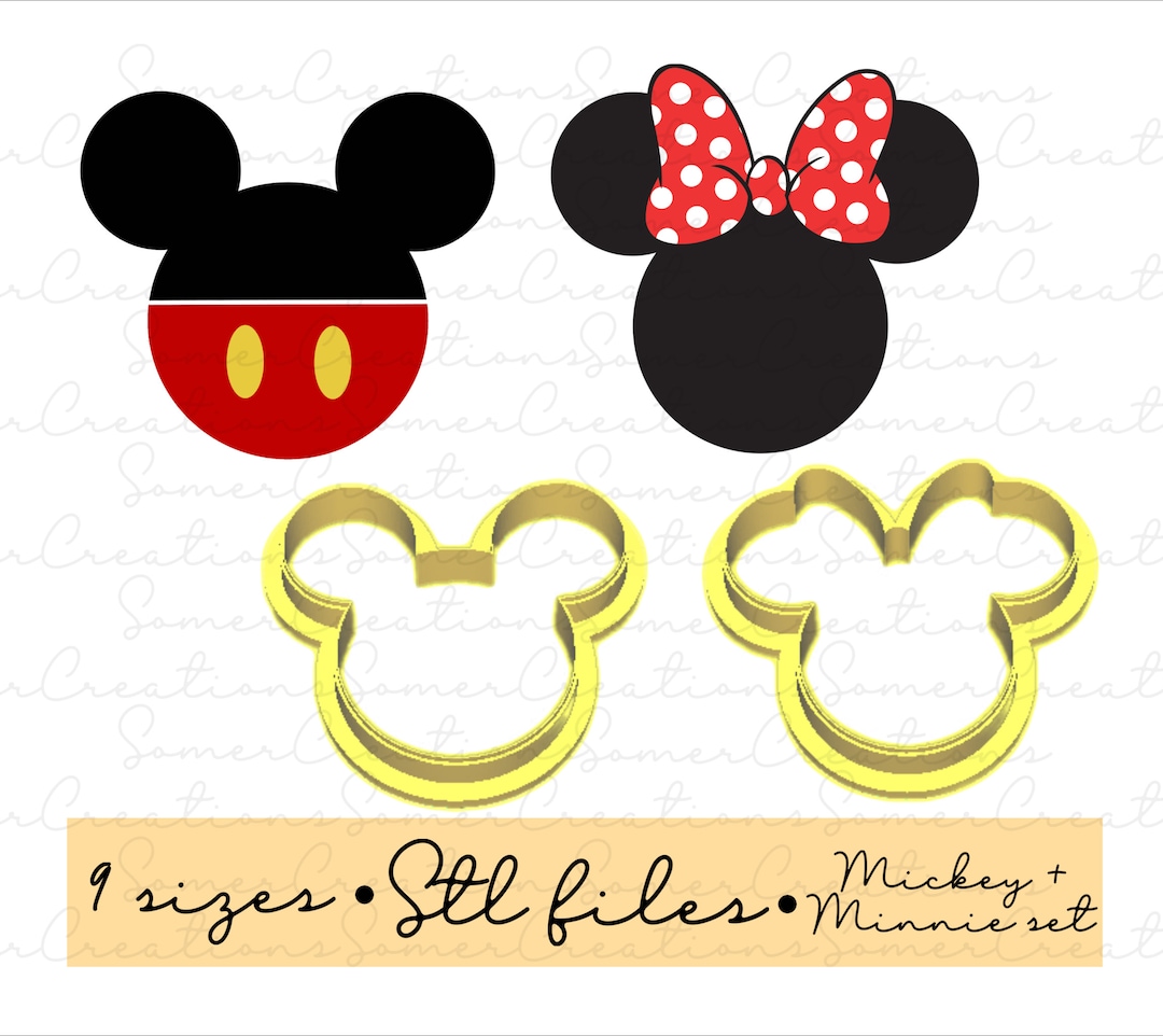 Mouse Cutter Set .STL Custom FILES ONLY for 3d Printer, Custom Cookie ...