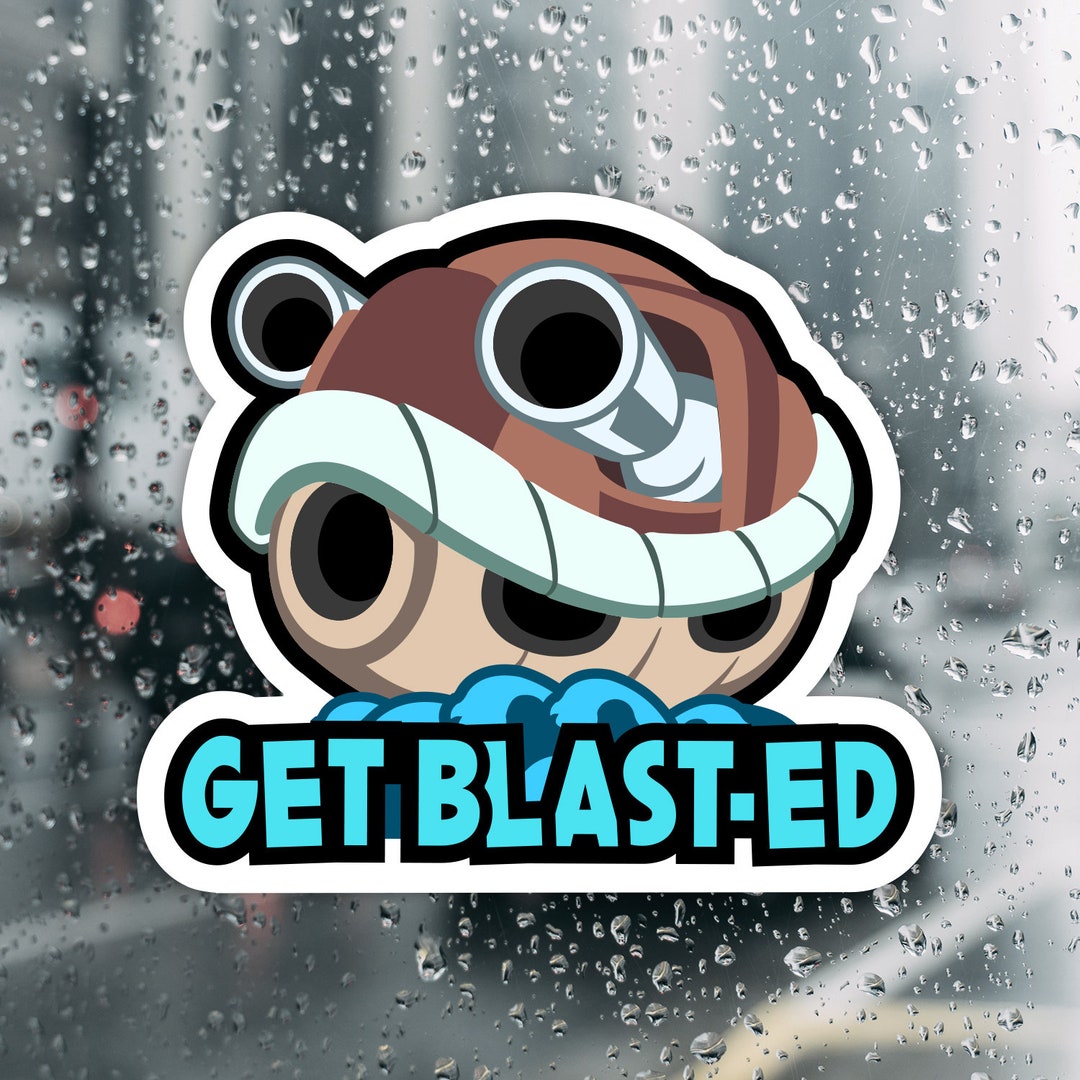 Get Blasted Blastoise Shell Funny Mario Kart Style Sticker ...