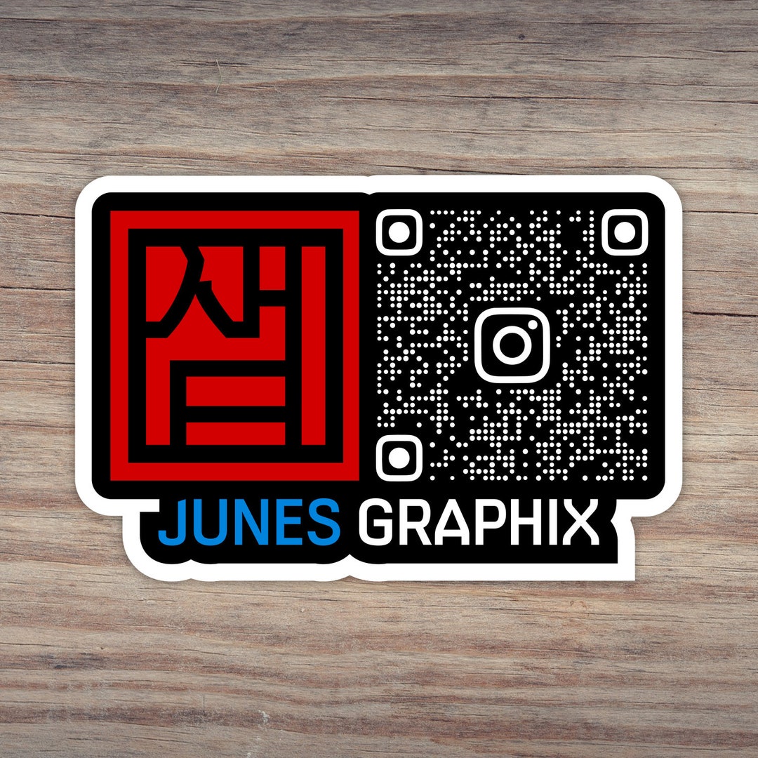 Instagram QR Code With Logo Weatherproof Laminated Vinyl Stickers ...