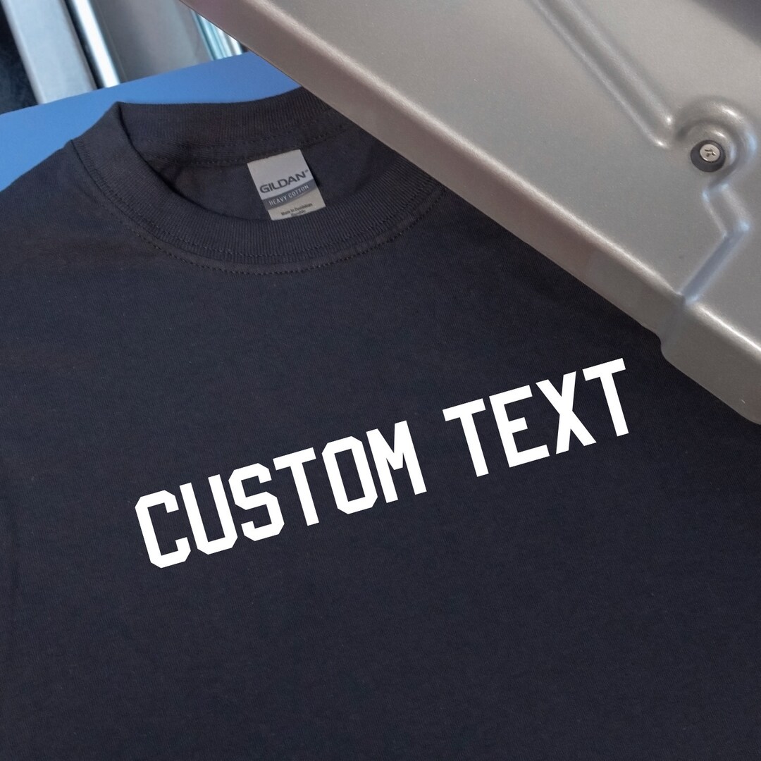 Custom One-four Row Text Heat Transfer, for T-shirts and More, Matte ...