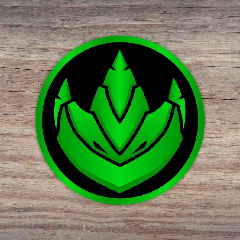 MMPR Green Ranger Dragon Coin Variant Sticker, Weatherproof, Laminated ...
