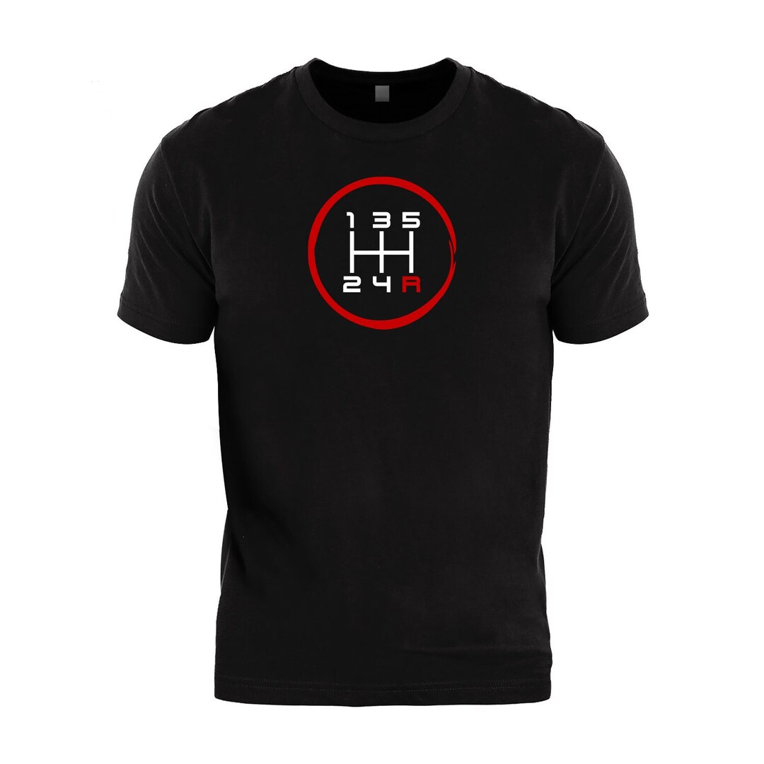 5 Speed Pattern Manual Transmission Brush Stroked T-shirt, Mens Premium ...