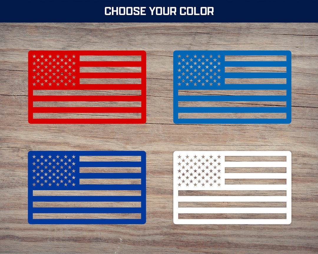 USA United States of America Flag Decal, 4 Available Colors ...