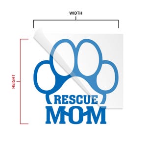 Rescue Mom Dog Paw Decal, Weatherproof, Gloss and Specialty Colors - Etsy