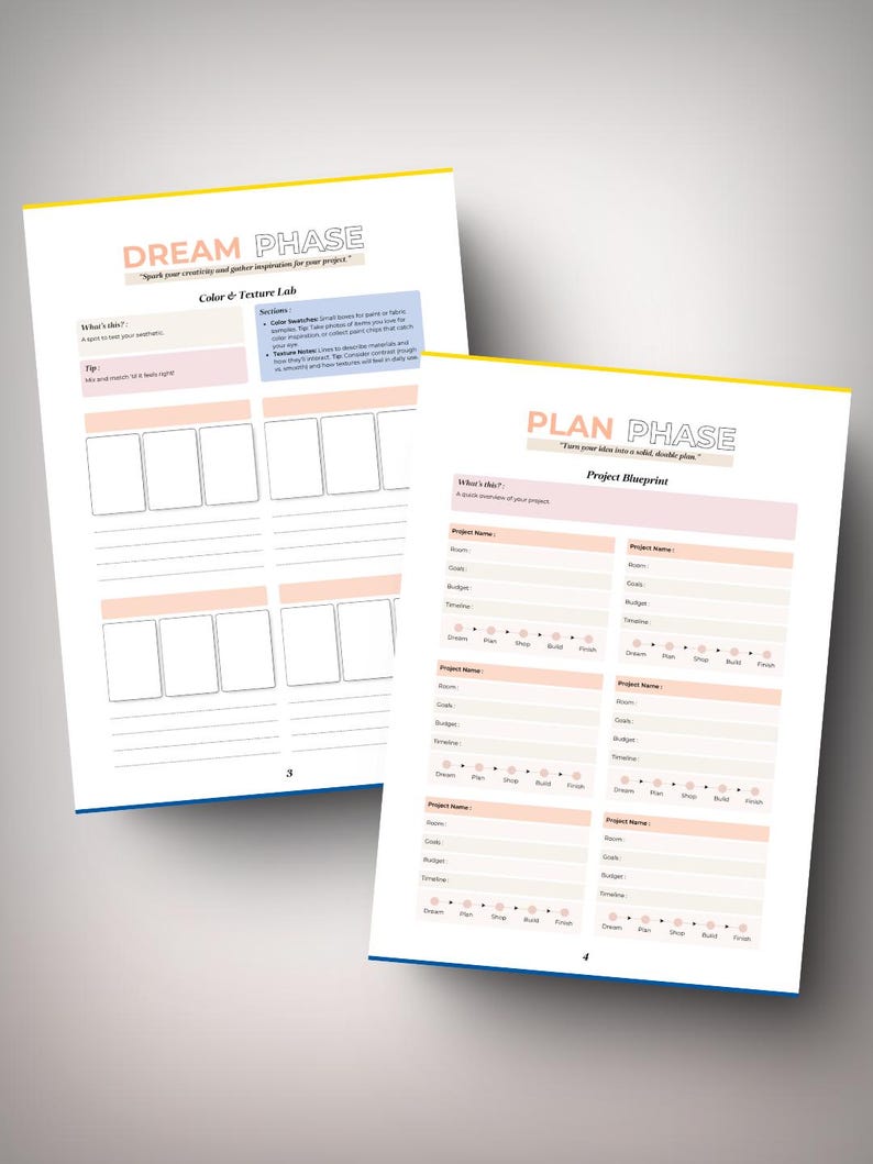 DIY Project Planner | Printable & Digital Download | Home Improvement ...