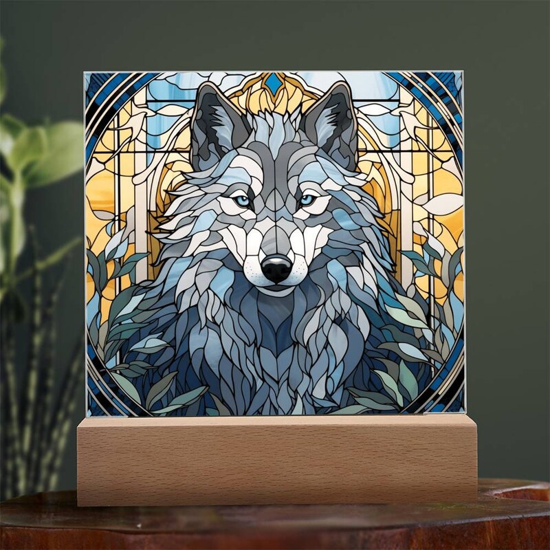 Wolf Stained Glass - Etsy