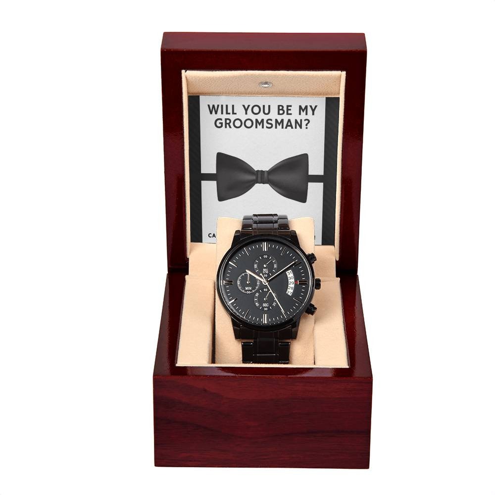 Groomsmen Asking Gift Card Watch Gift Box Gift Idea Proposal - Etsy