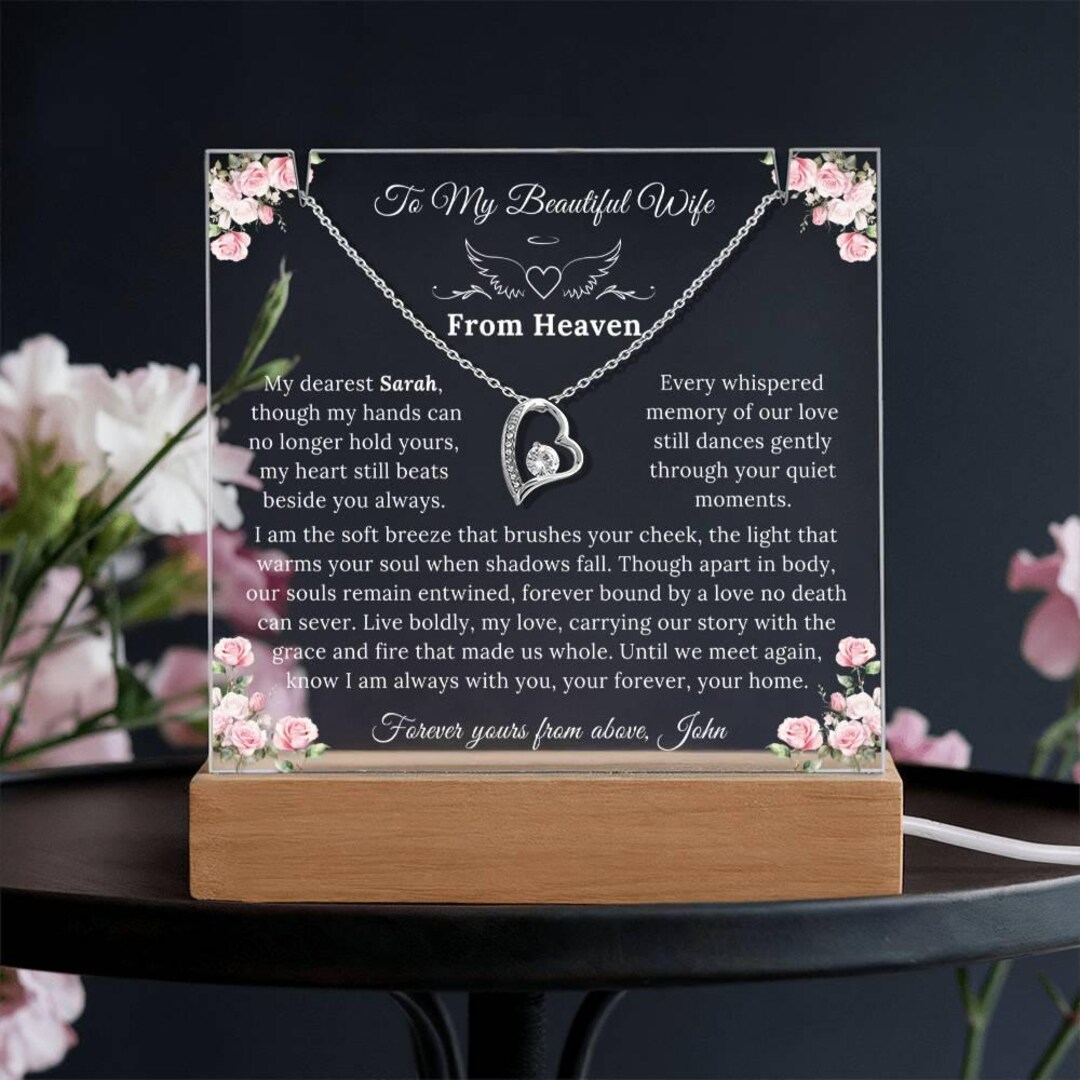 Wife Memorial Custom Acrylic Plaque Tribute Keepsake for Husband ...