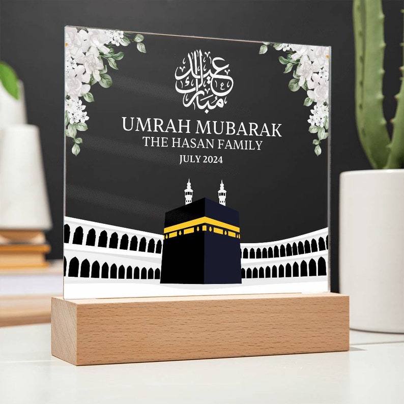 Personalized Umrah Mubarak Gifts Acrylic Plaque Islamic Gift Hajj ...