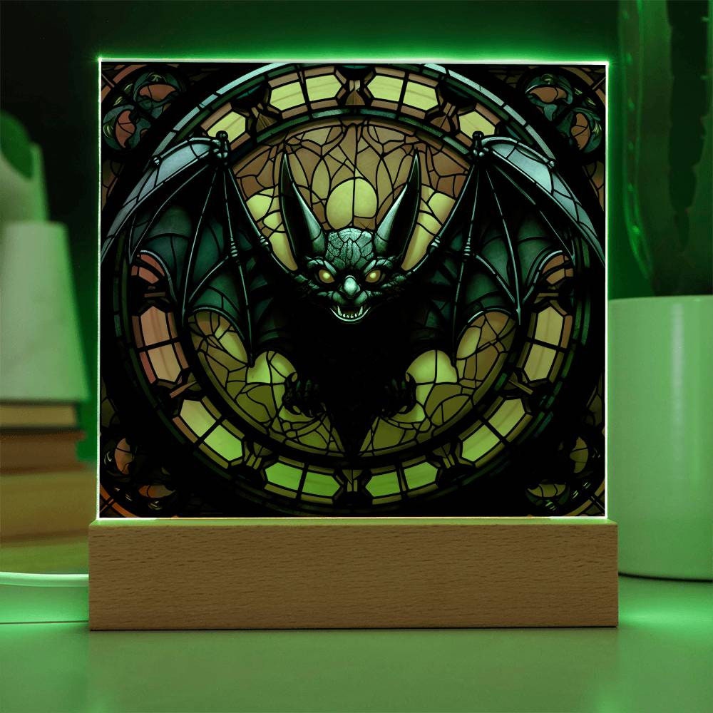 Bat Stained Glass Acrylic Plaque Gift for Bat Lover Nephew Seasonal ...
