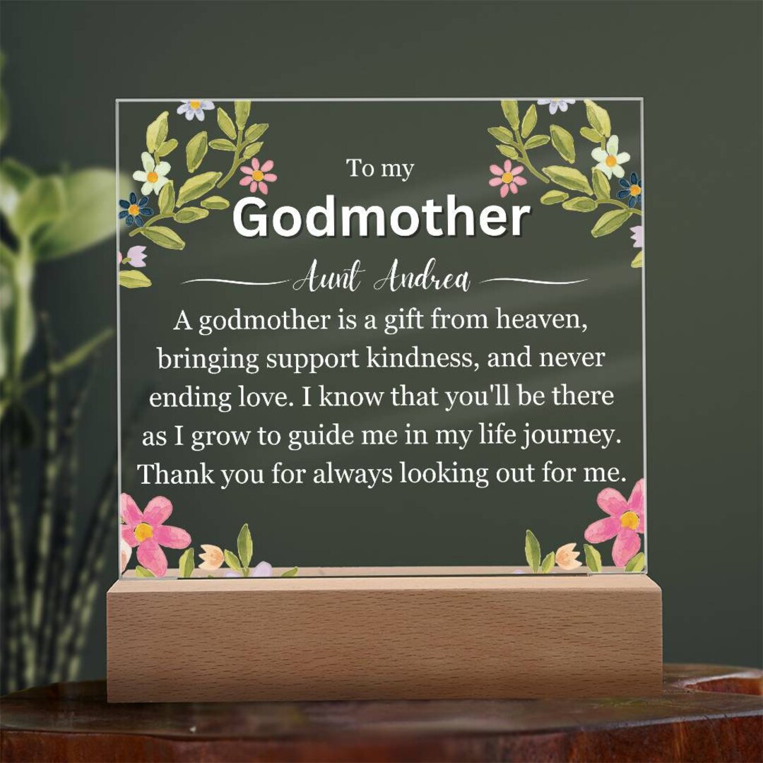 Godmother Plaque Gift for Godmother With Thoughtful Message Godmother ...