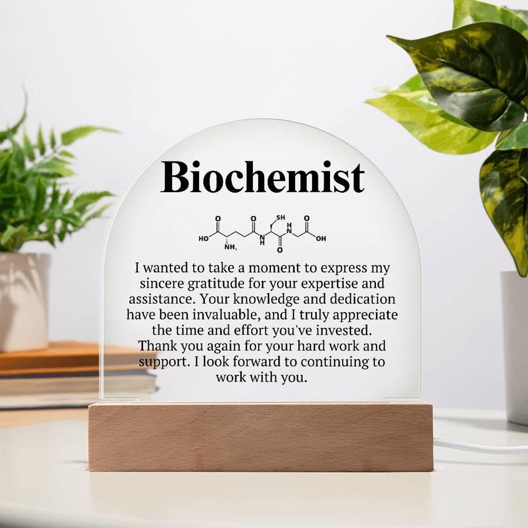 Biochemistry Custom Acrylic Plaque Personalized Science Gift Lab Decor ...