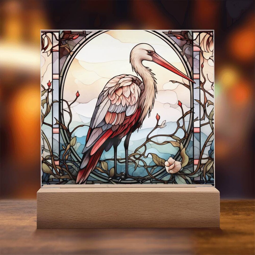 Haron Stained Glass Acrylic Plaque Home Decor Gift Idea for Elegant Interior Design Unique Art ...