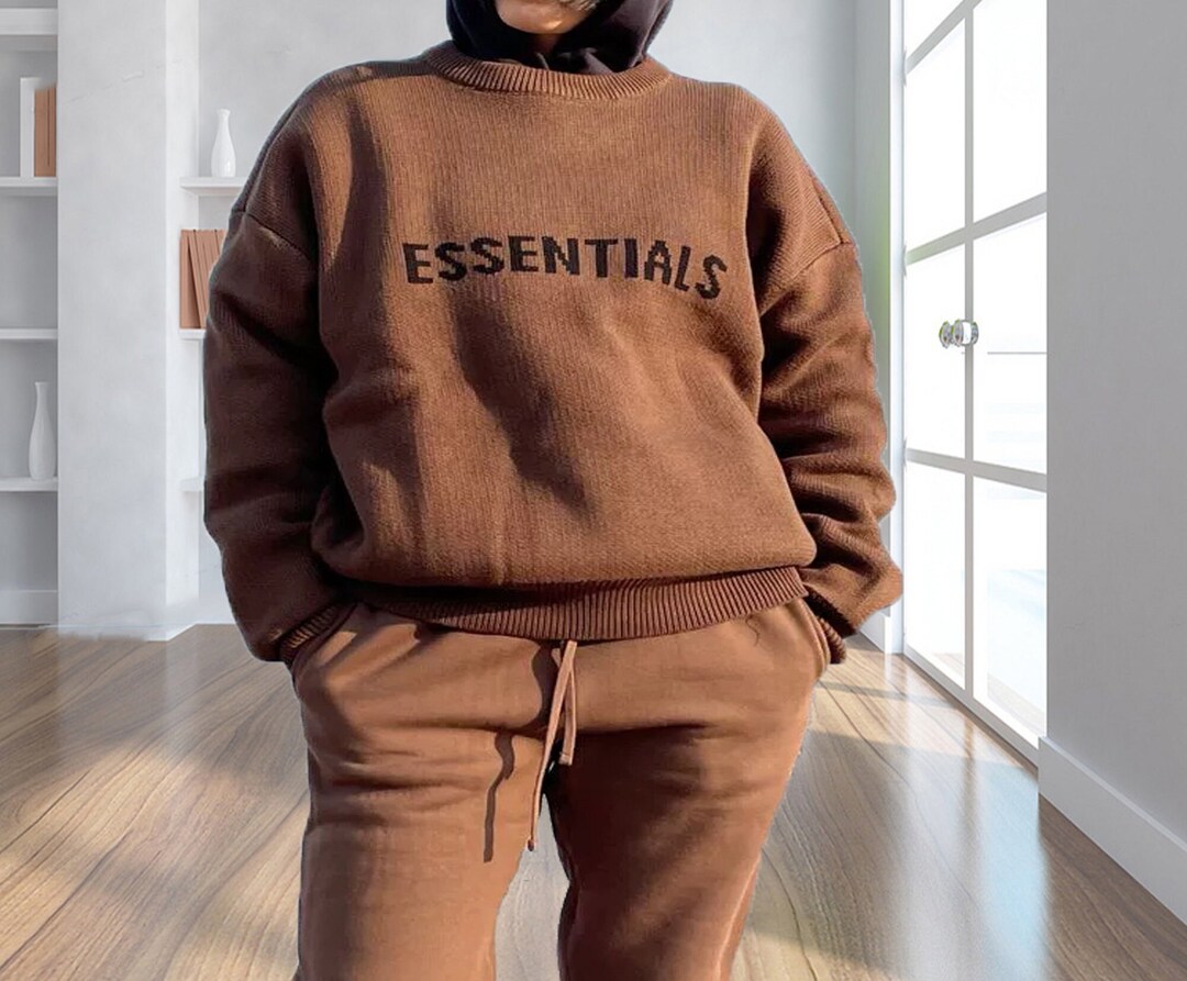 ESSENTIALS Letter High Street Loose Knitted Sweater Couple - Etsy