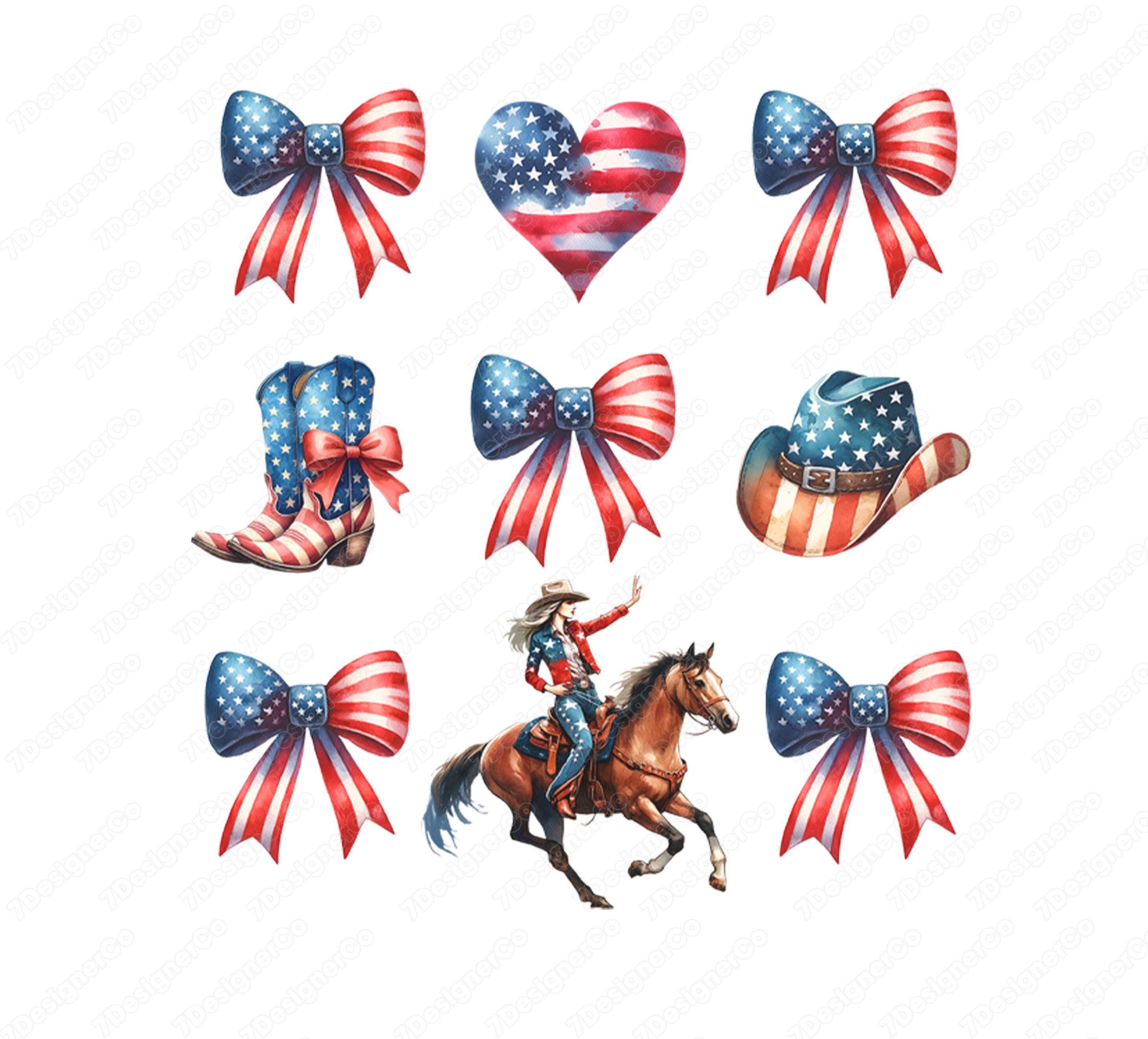 Cowgirl 4th of July PNG, 4th of July PNG, Independence Day Png, 4th of ...