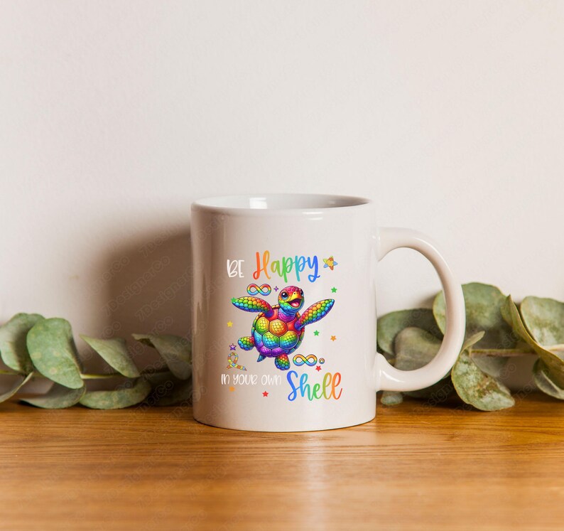 Autism Awareness Rainbow Turtle PNG: Be Happy Design (digital Download ...