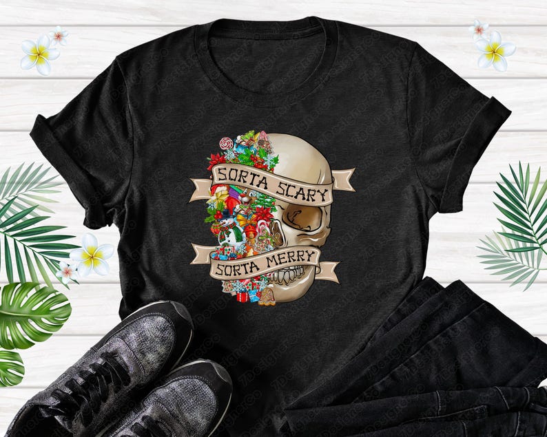 Sorta Merry Sorta Scary Png, Merry Christmas Png, Christmas Family Png ...
