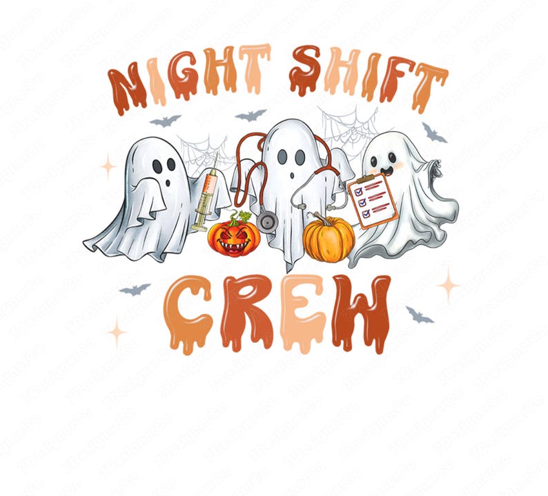 Night Shift Crew Png, Halloween PNG, Spooky Season PNG, Halloween ...