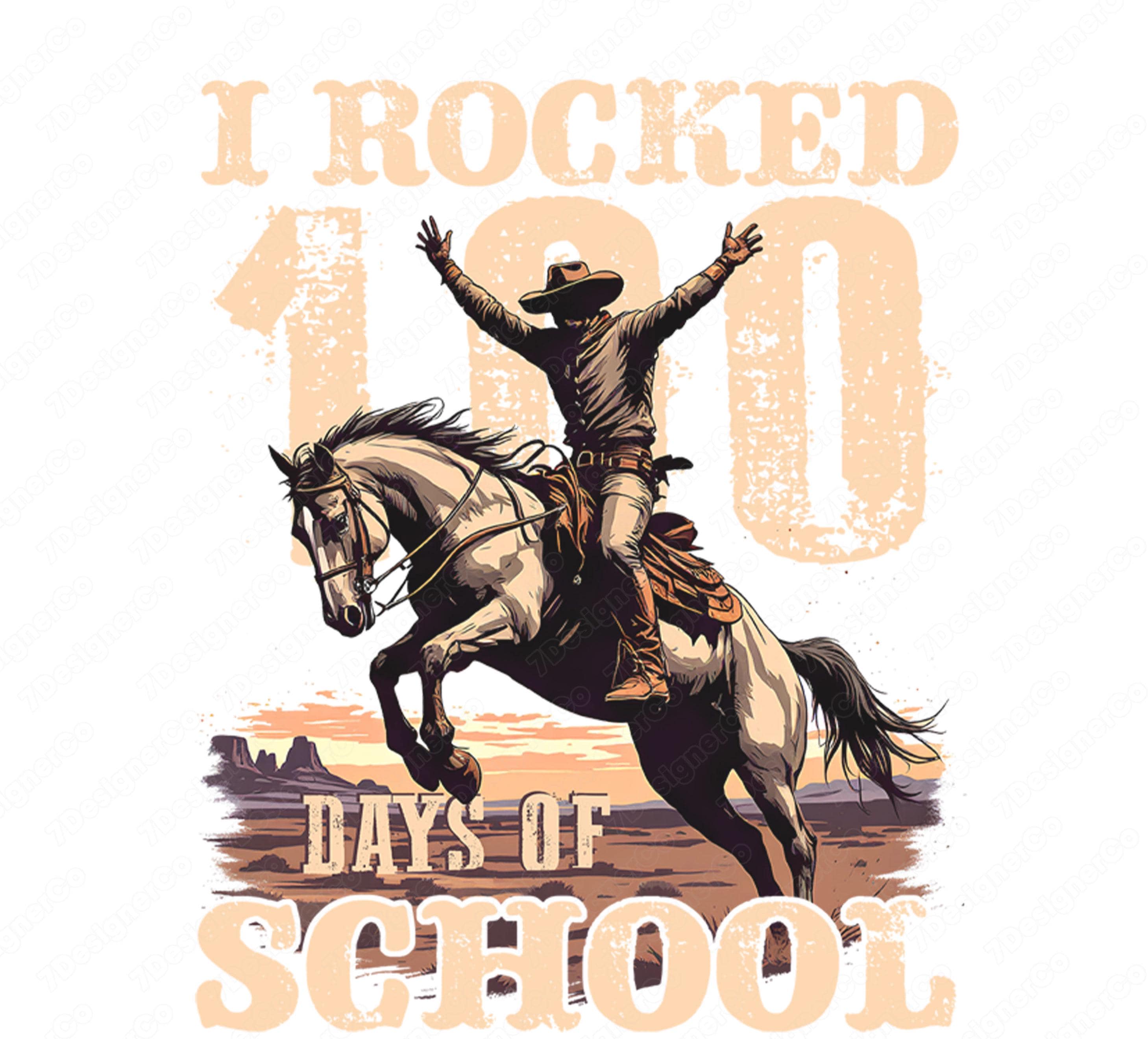 Cowboy Rodeo PNG, 100 Days of School PNG, Back to School PNG, Teacher ...
