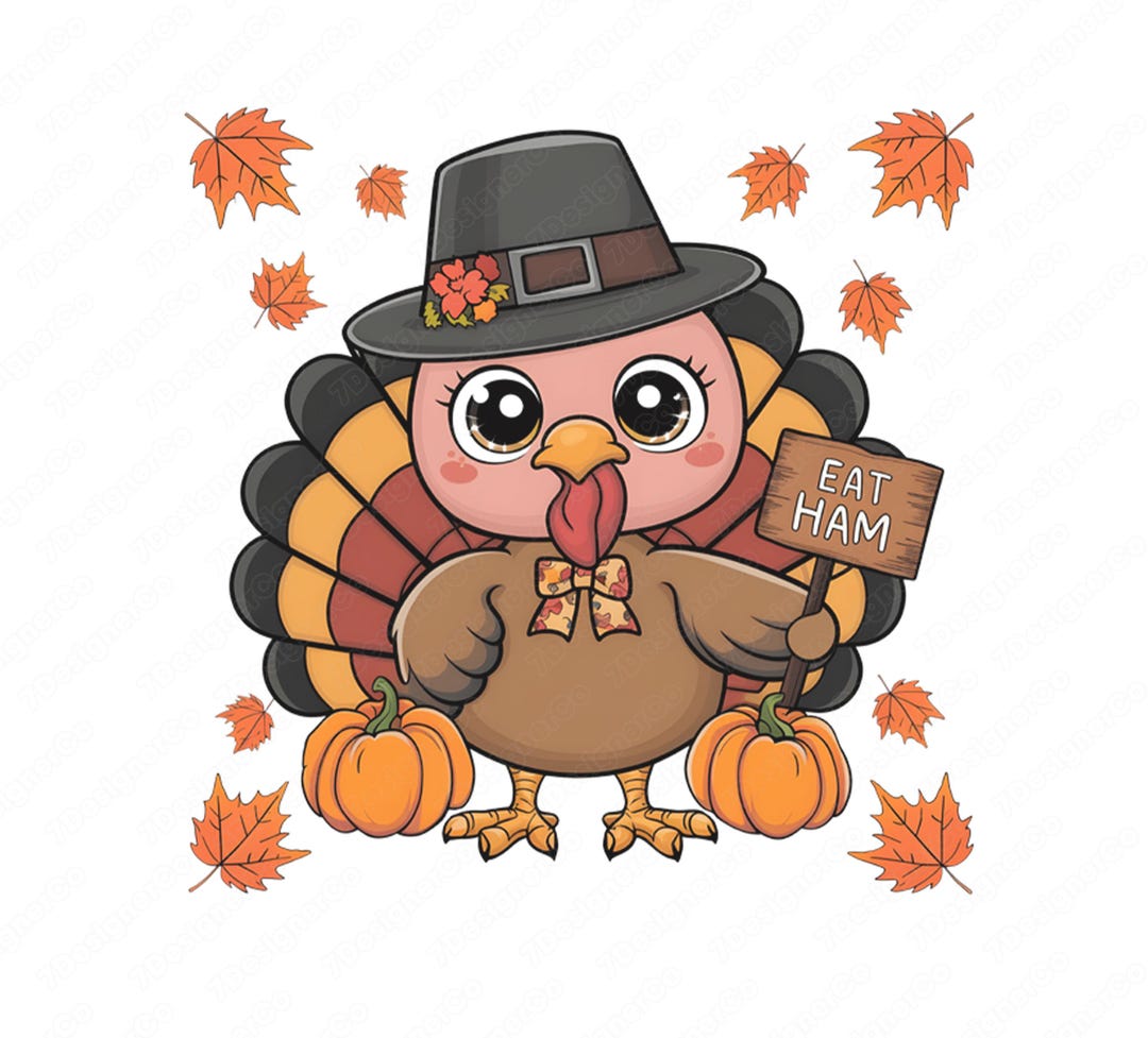 Turkey Eat Ham Pilgrim PNG, Happy Thanksgiving PNG, Thanksgiving Turkey ...