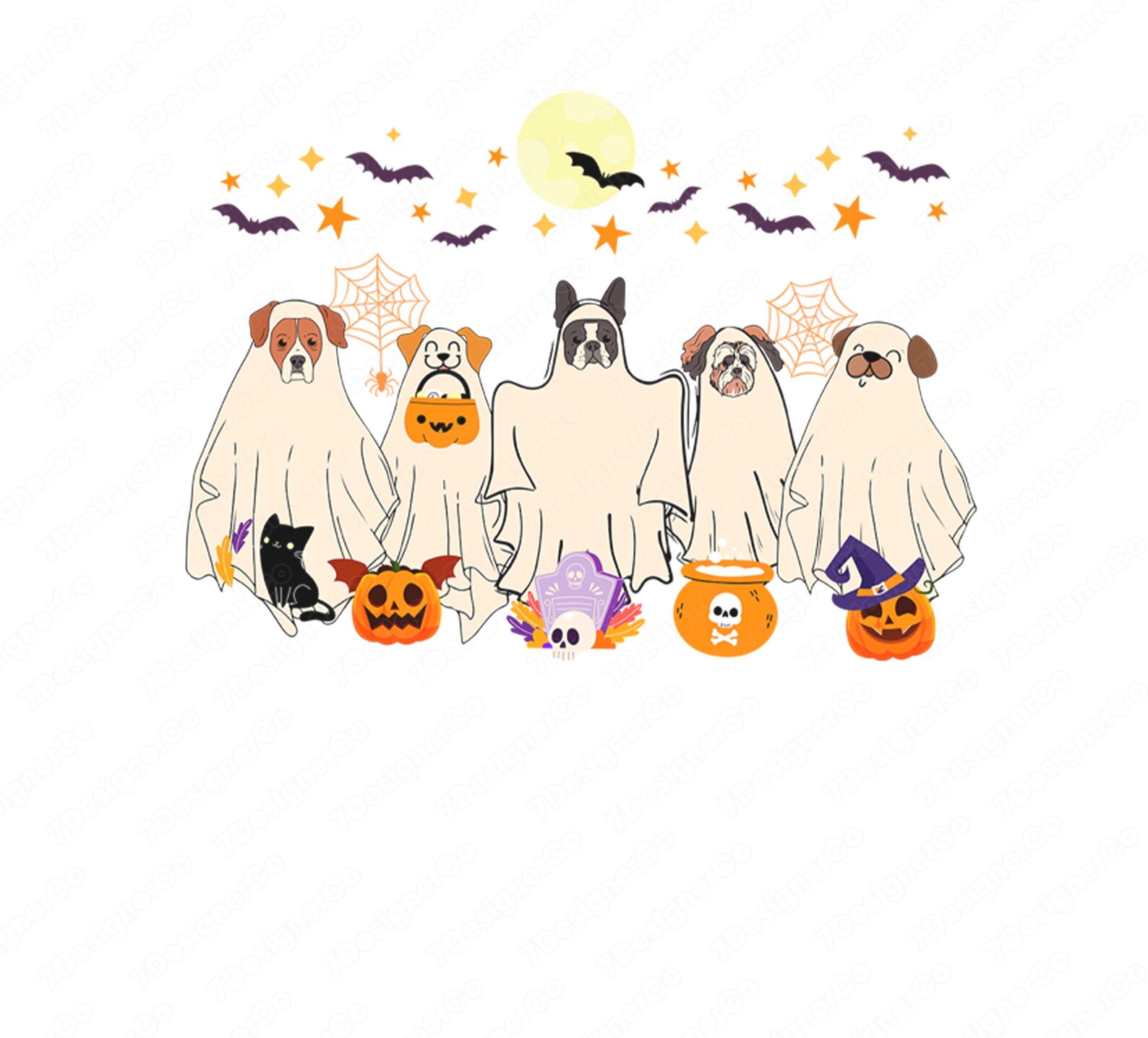 Ghost Dog Halloween PNG, Halloween PNG, Spooky Season PNG, Halloween ...