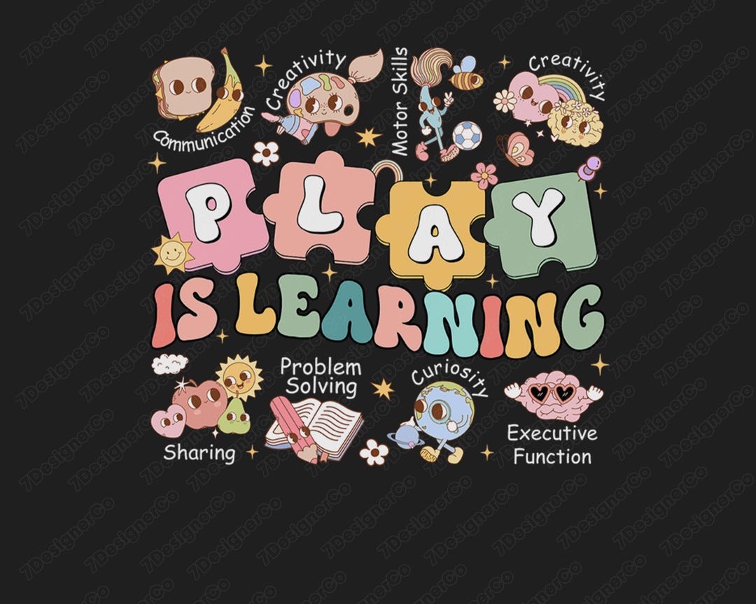 Play is Learning PNG, 100 Days of School PNG, Back to School PNG ...