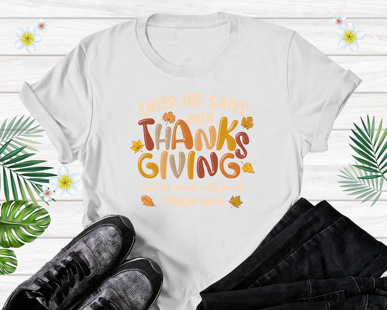 Thanksgiving Christian Bible Verse PNG, Fall Design (digital Download ...