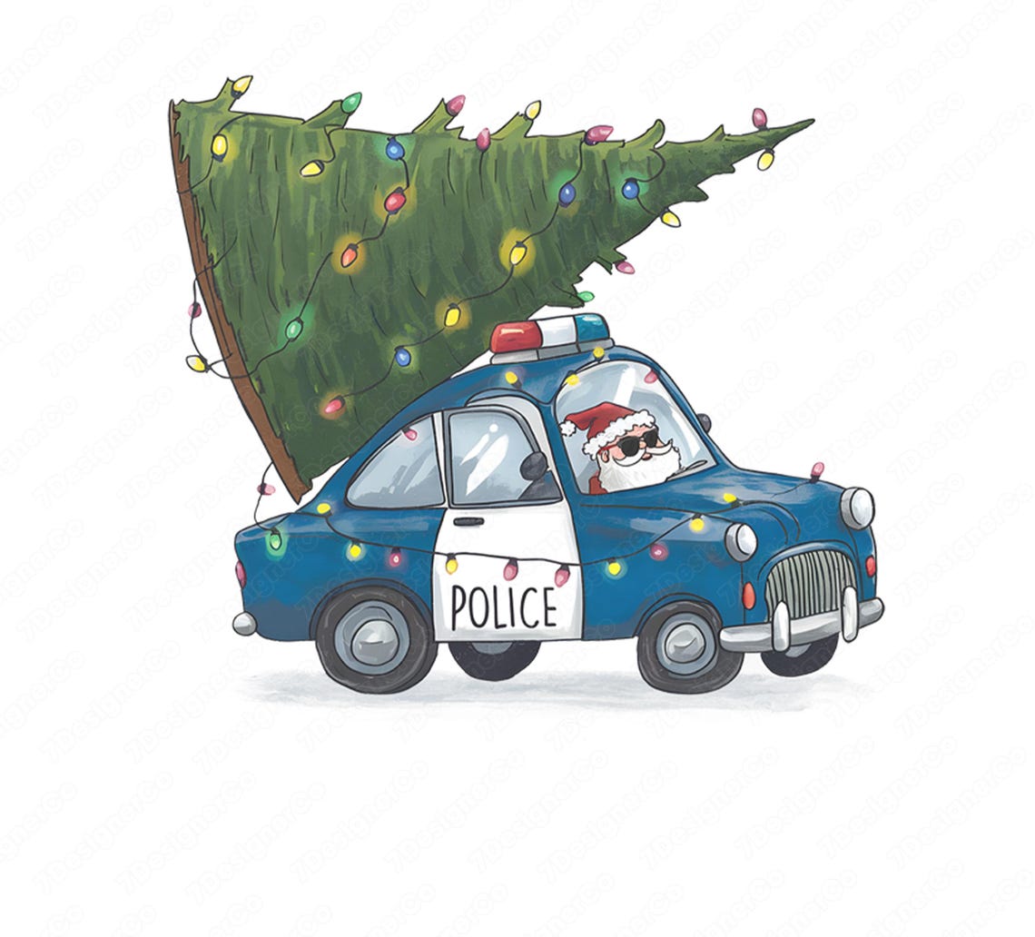 Merry Christmas Police Car Png, Merry Christmas Png, Christmas Family ...