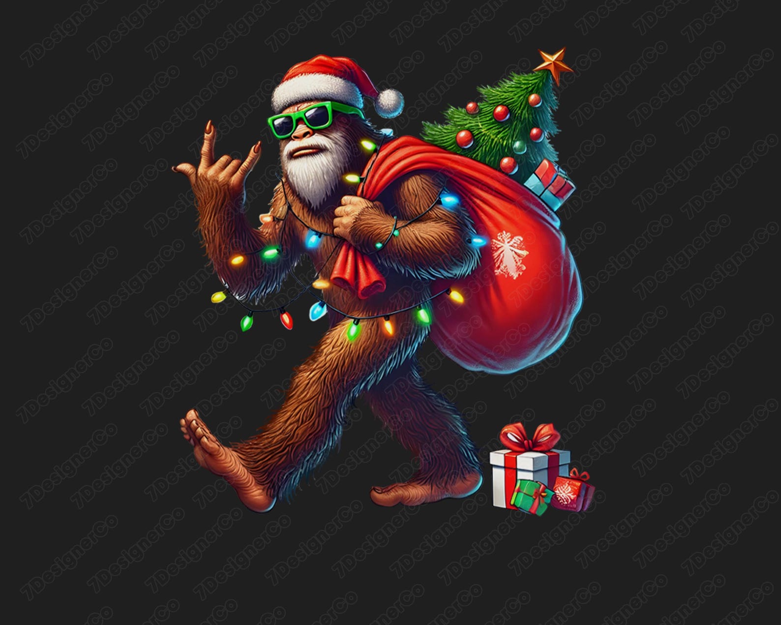 Santa Bigfoot Png, Merry Christmas Png, Christmas Family Png, Christmas ...