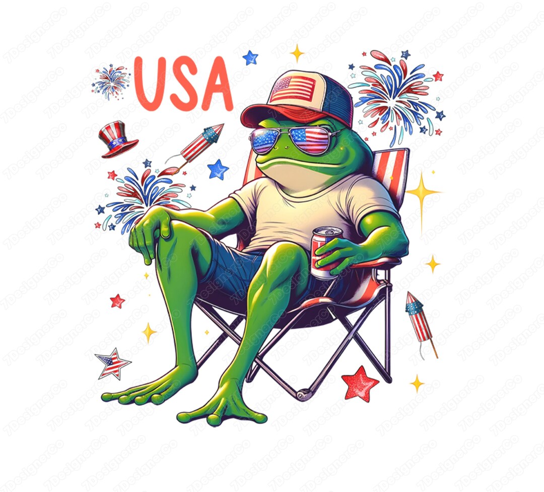 Frog 4th of July Png, Drink Beer 4th of July, Independence Day Png, 4th ...
