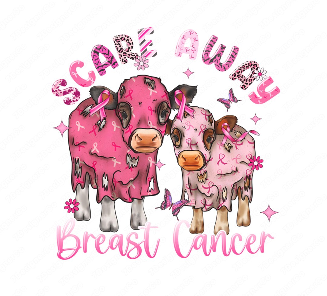 Cow Boo Breast Cancer PNG, Breast Cancer Awareness PNG, Breast Cancer ...