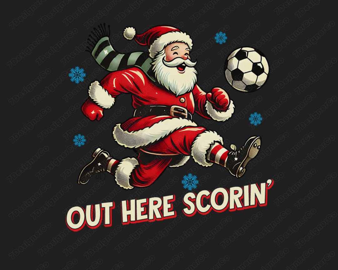 Santa Play Soccer Png, Merry Christmas Png, Christmas Family Png ...