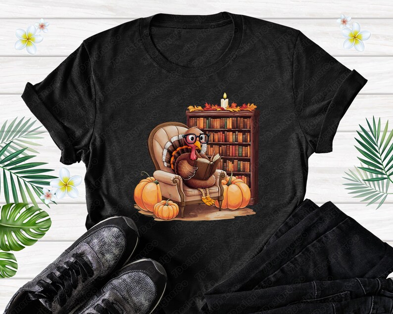 Turkey Reading Book PNG, Happy Thanksgiving PNG, Thanksgiving Turkey ...