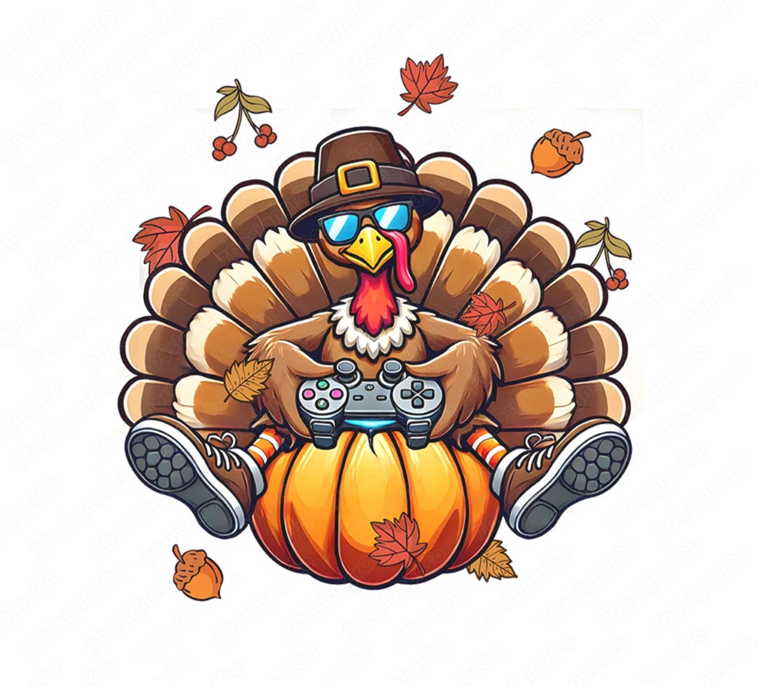 Turkey Gaming Thanksgiving PNG, Gamer Pilgrim (digital Download) - Etsy