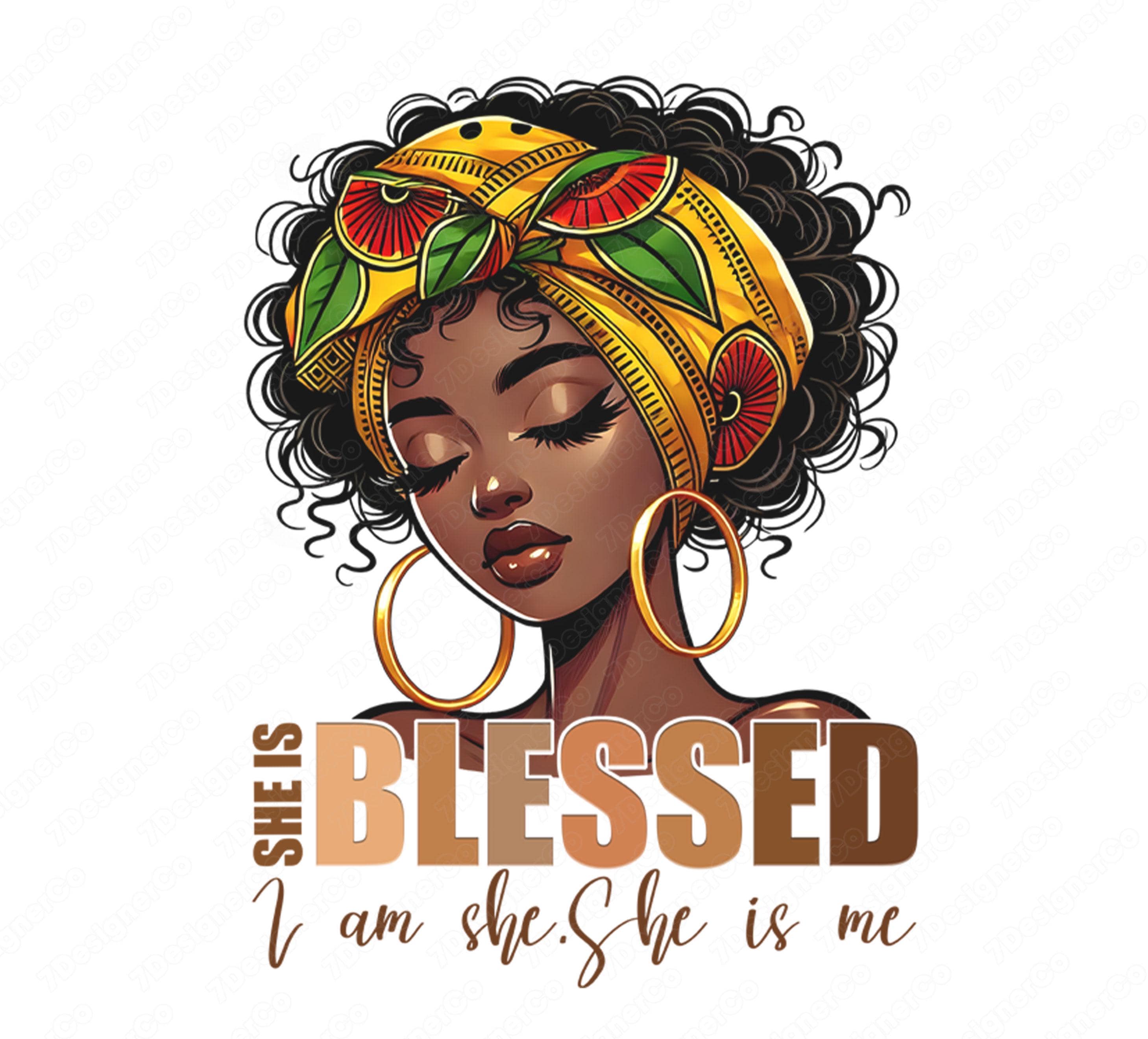 She is Blessed PNG: Black History Month Design (digital Download) - Etsy