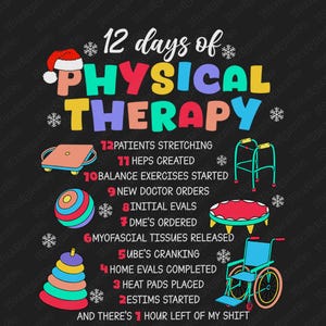 12 Days of Physical Therapy Png, Merry Christmas Png, Christmas Family ...