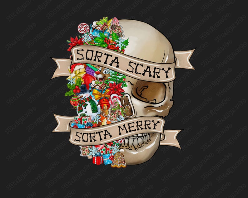 Sorta Merry Sorta Scary Png, Merry Christmas Png, Christmas Family Png ...