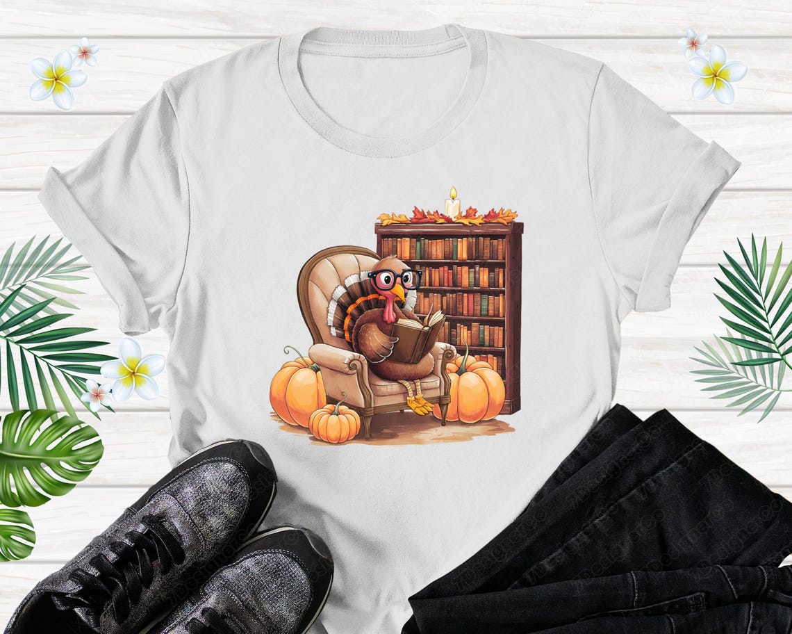 Turkey Reading Book PNG, Happy Thanksgiving PNG, Thanksgiving Turkey ...