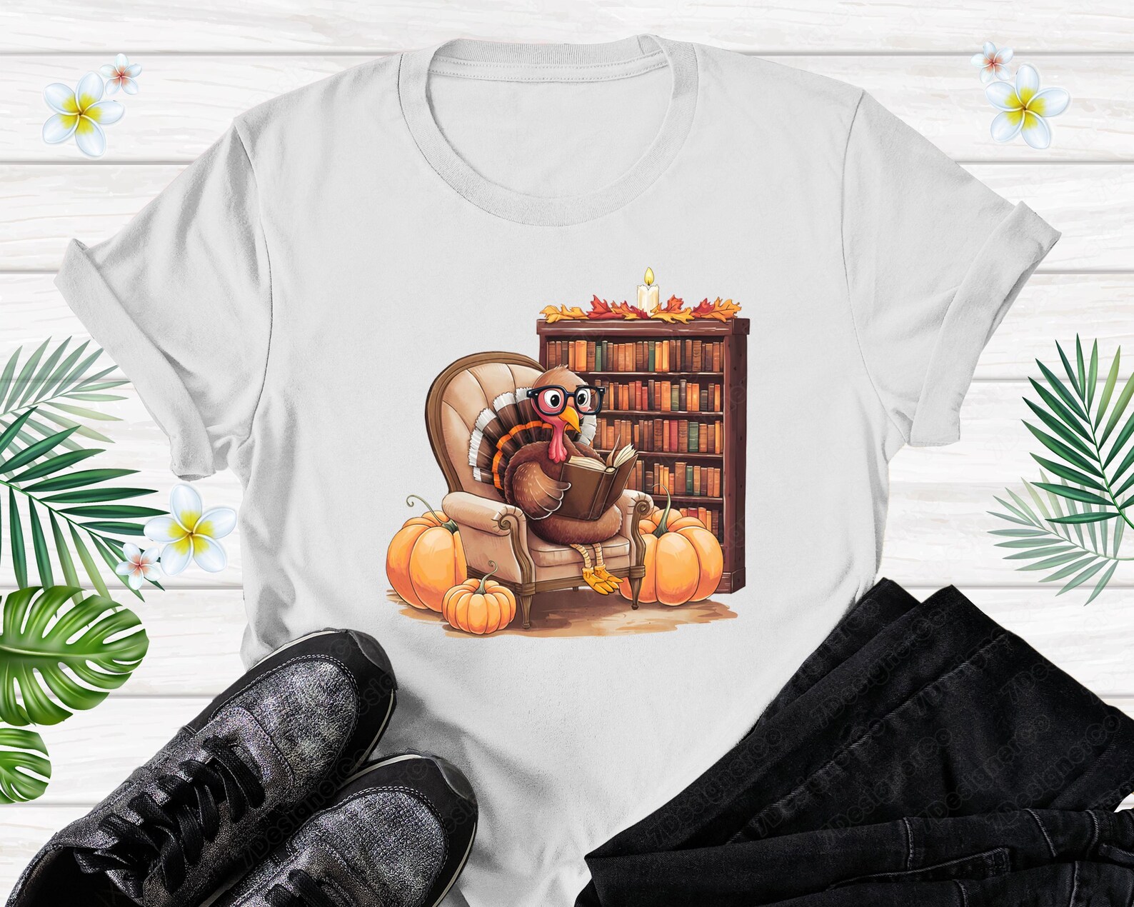 Thanksgiving Turkey Reading Book PNG, Fall Vibes (digital Download) - Etsy