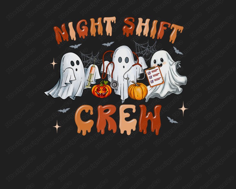 Night Shift Crew Png, Halloween PNG, Spooky Season PNG, Halloween ...