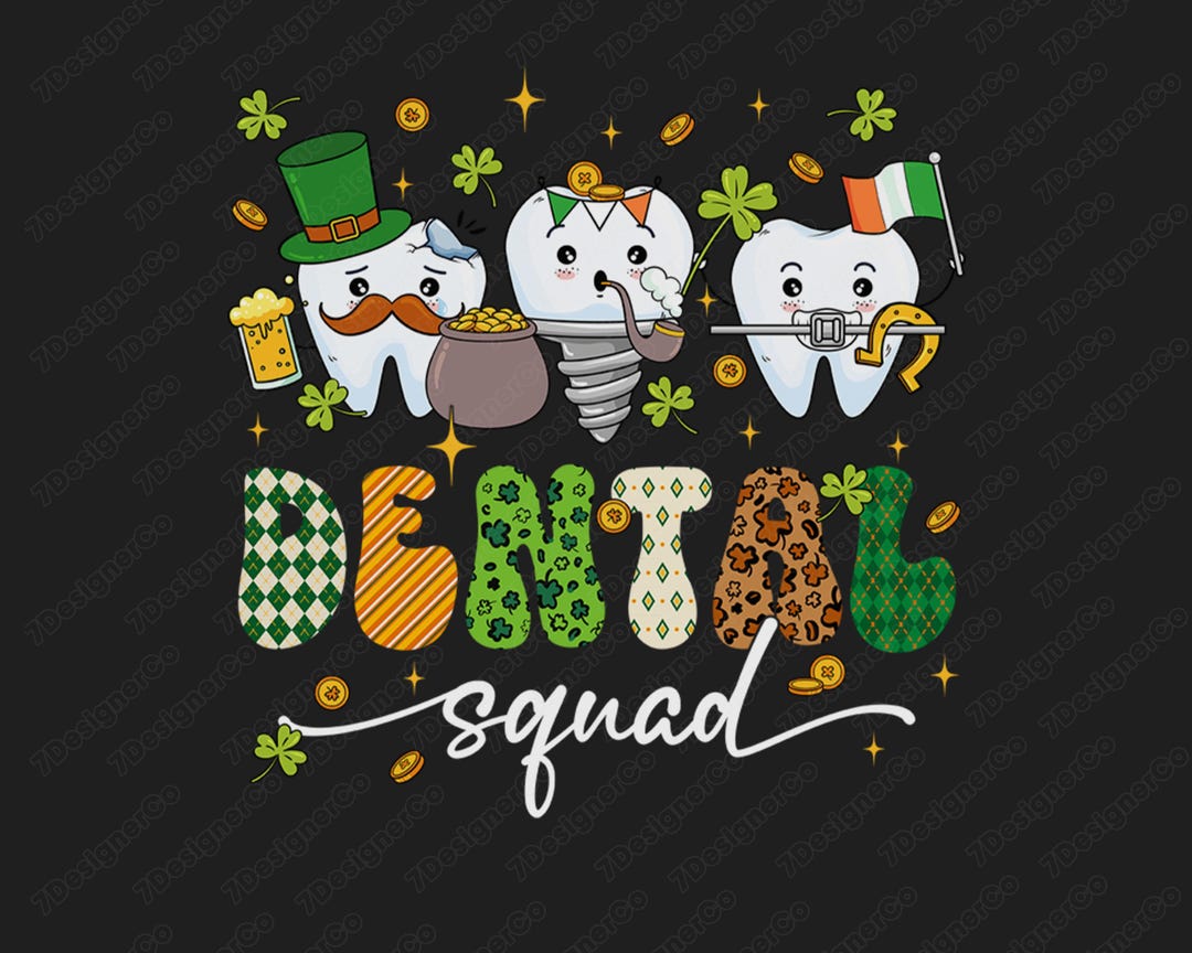 Dental Squad Png, Patricks Day Png, Irish Day PNG, Shamrock Png, St ...